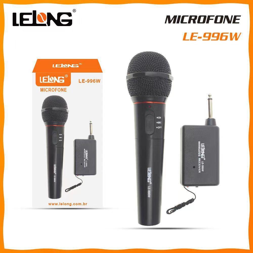 Microfone Sem Fio Le-996w Lelong Profissional - Microfone Dinâmico - Magazine Luiza