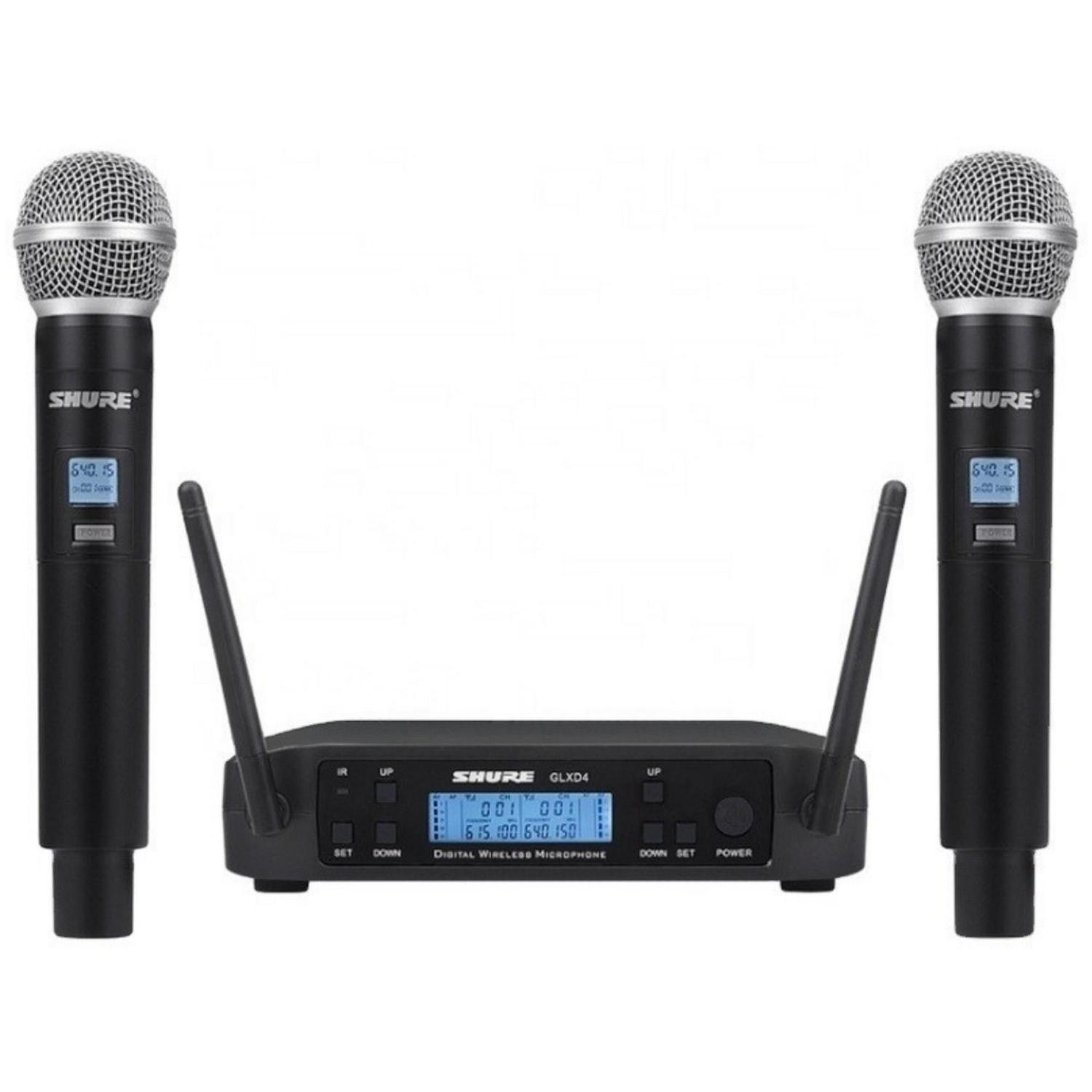 Microfone Shure Sem Fio Duplo Glxd4 Beta 58A - profissional mic ...