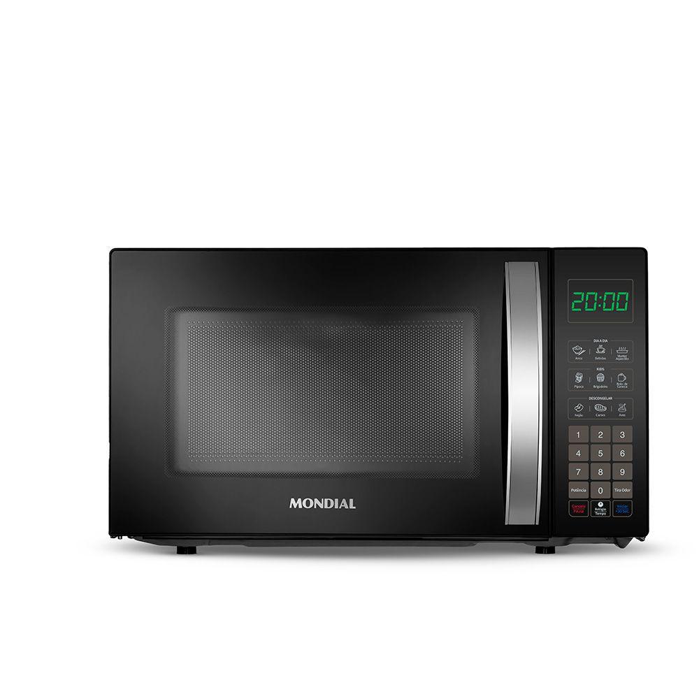 Microondas 127v 21 Litros 1200w Preto Mondial Mo-01-21-b - Lâmpada para ...