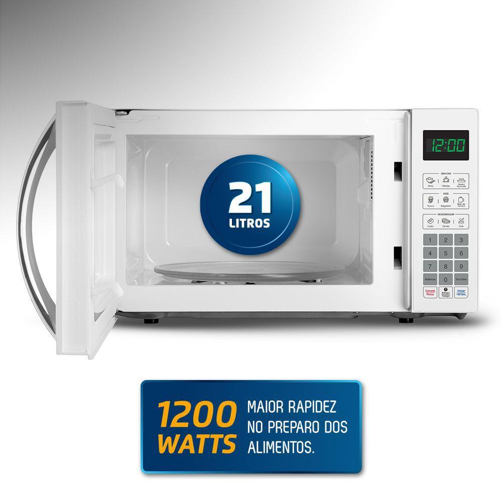 Microondas Mondial Mo-01-21-w 1200w 21 Litros 10 Níveis de Potência ...