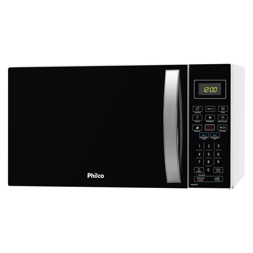 Microondas Philco PMO26P 26 Litros Menu Fit Preto Com Cinza 110v ...