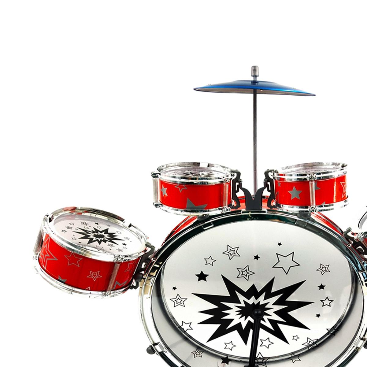 Mini Bateria Infantil Bw039 Com Banquinho Vermelho - Import Way ...