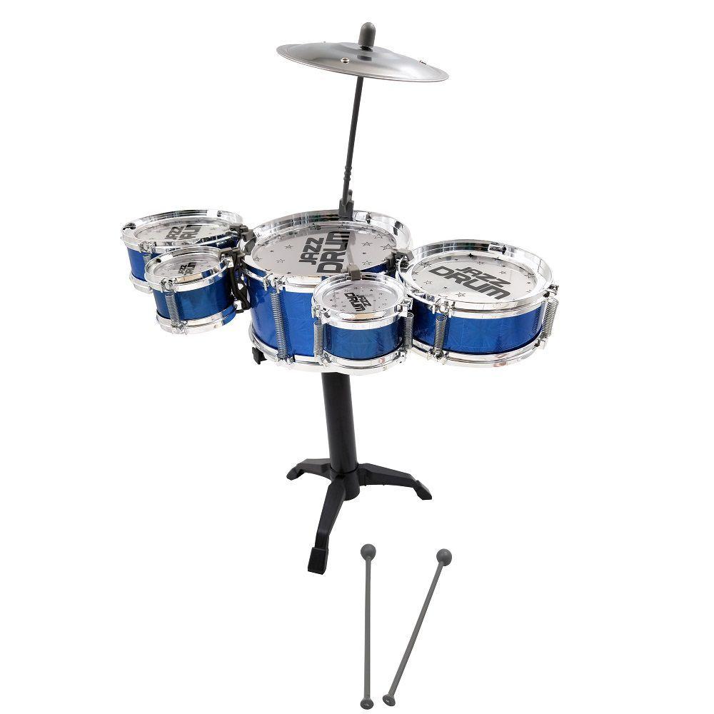 Mini Bateria Infantil Musical Rock Star Jazz Drum com Baquetas ...