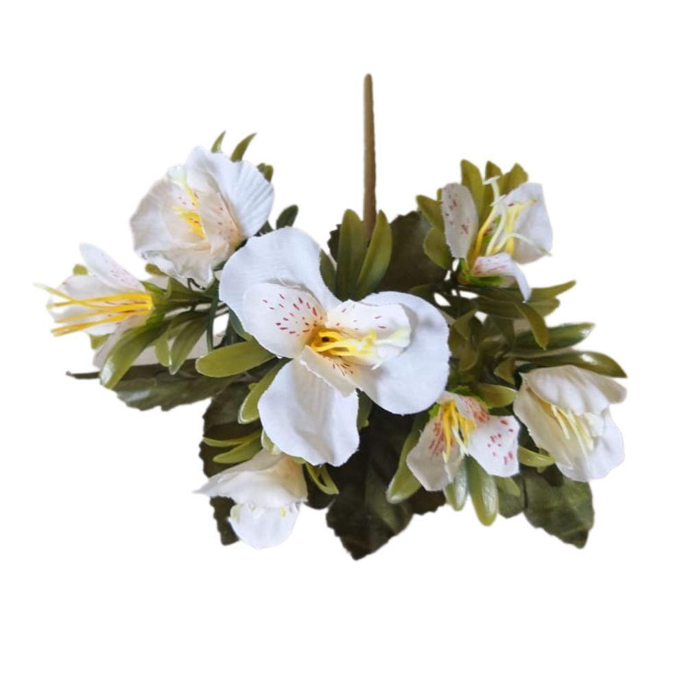 Mini Buquê de Azaleia com 7 Flores 27cm Branca - Multiart - Flor e ...