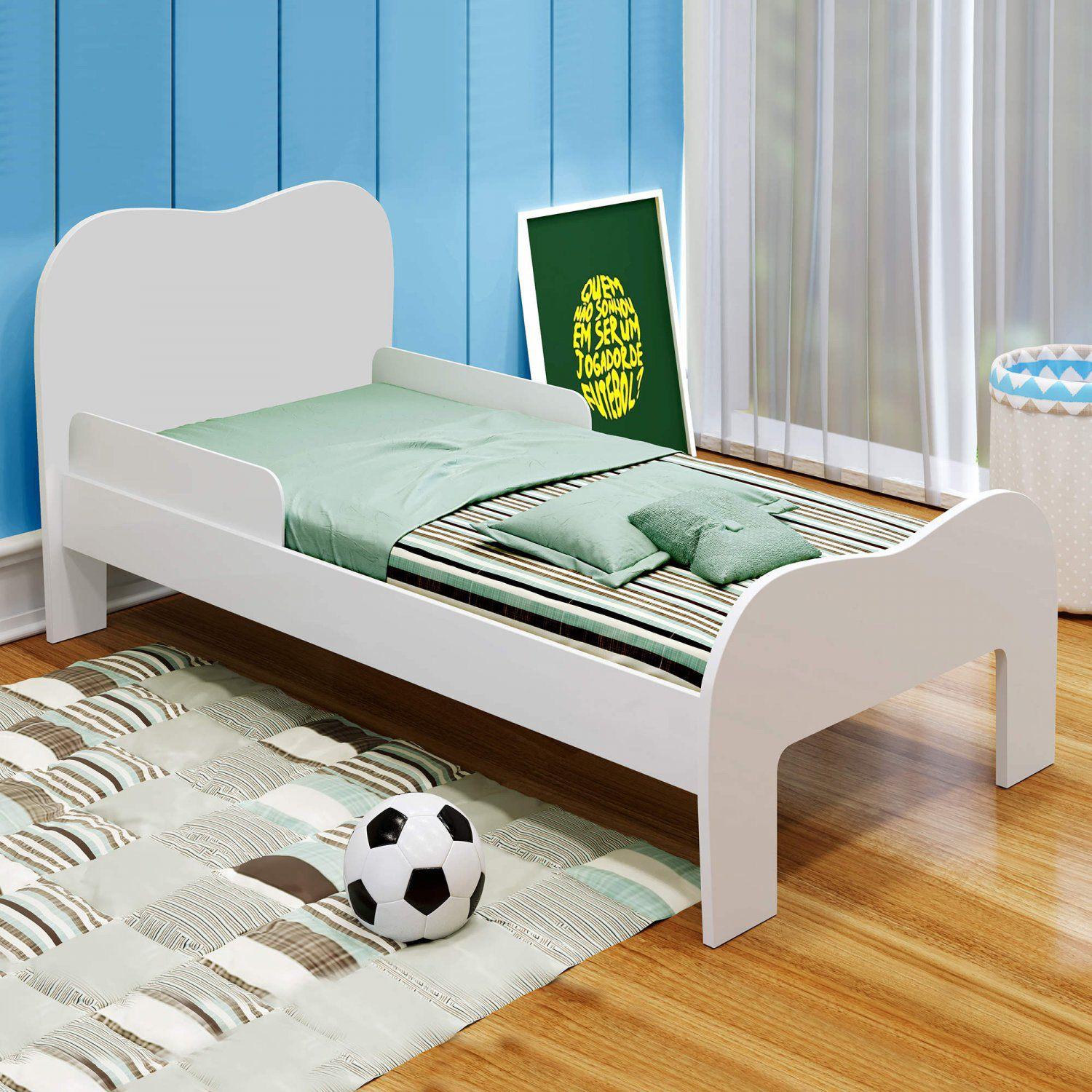 Mini Cama Infantil com Proteção Lateral Soneca Tigus Baby Branco - Cama ...