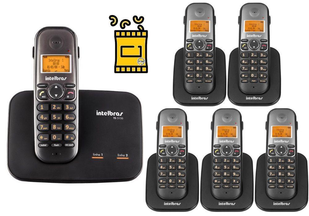Mini central Telefonica sem fio 2 linhas Com 5 Ramal e Bina - Intelbras ...
