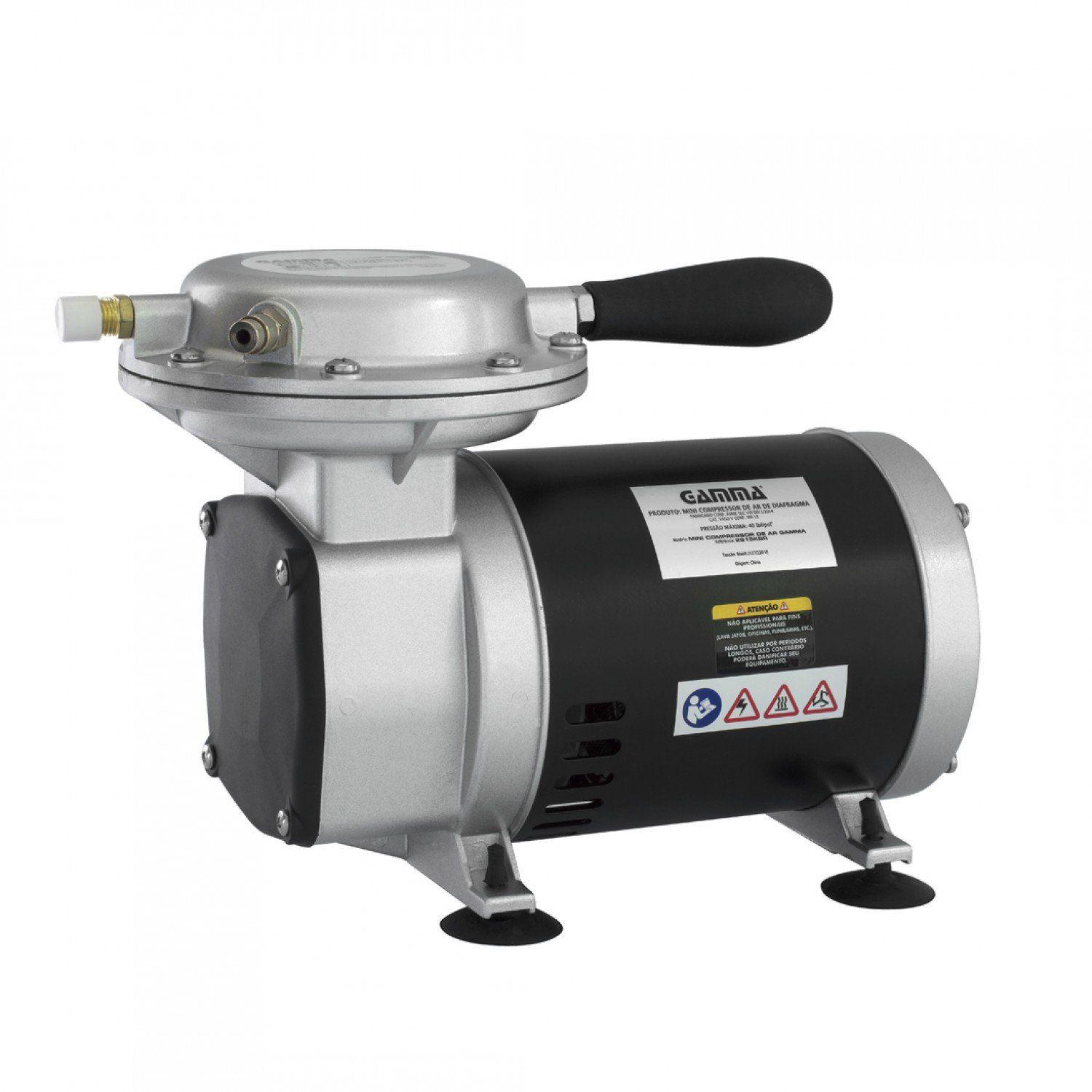 Mini Compressor de Ar Direto 1/3Hp com Kit Gamma Bivolt - Mini ...