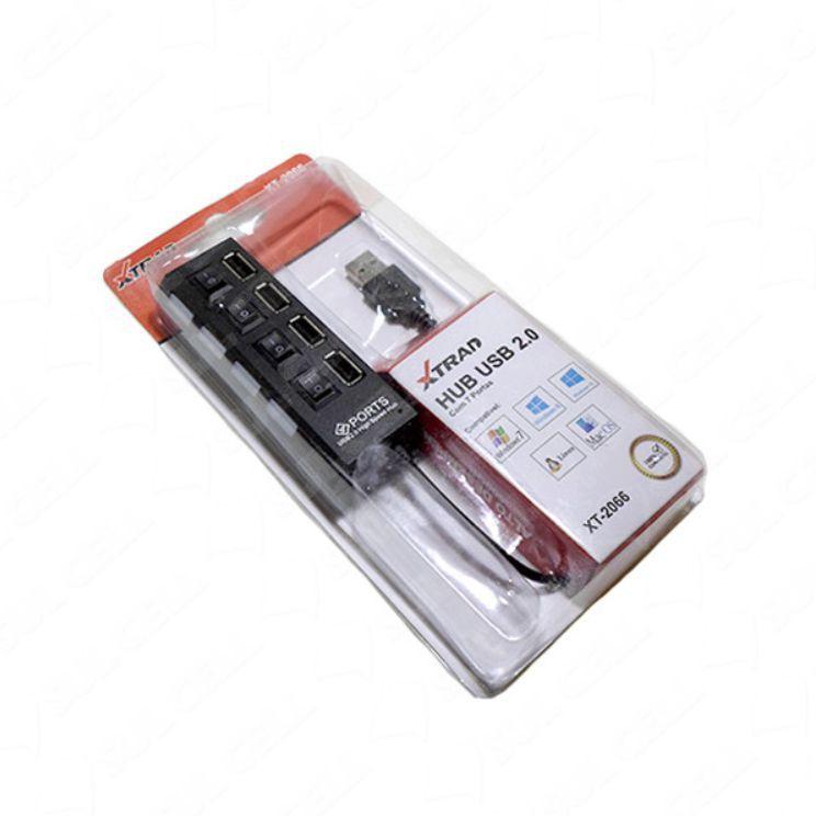 Mini HUB USB 4 Portas 2.0 XT 2066 Xtrad Para Computador Notebook Com ...