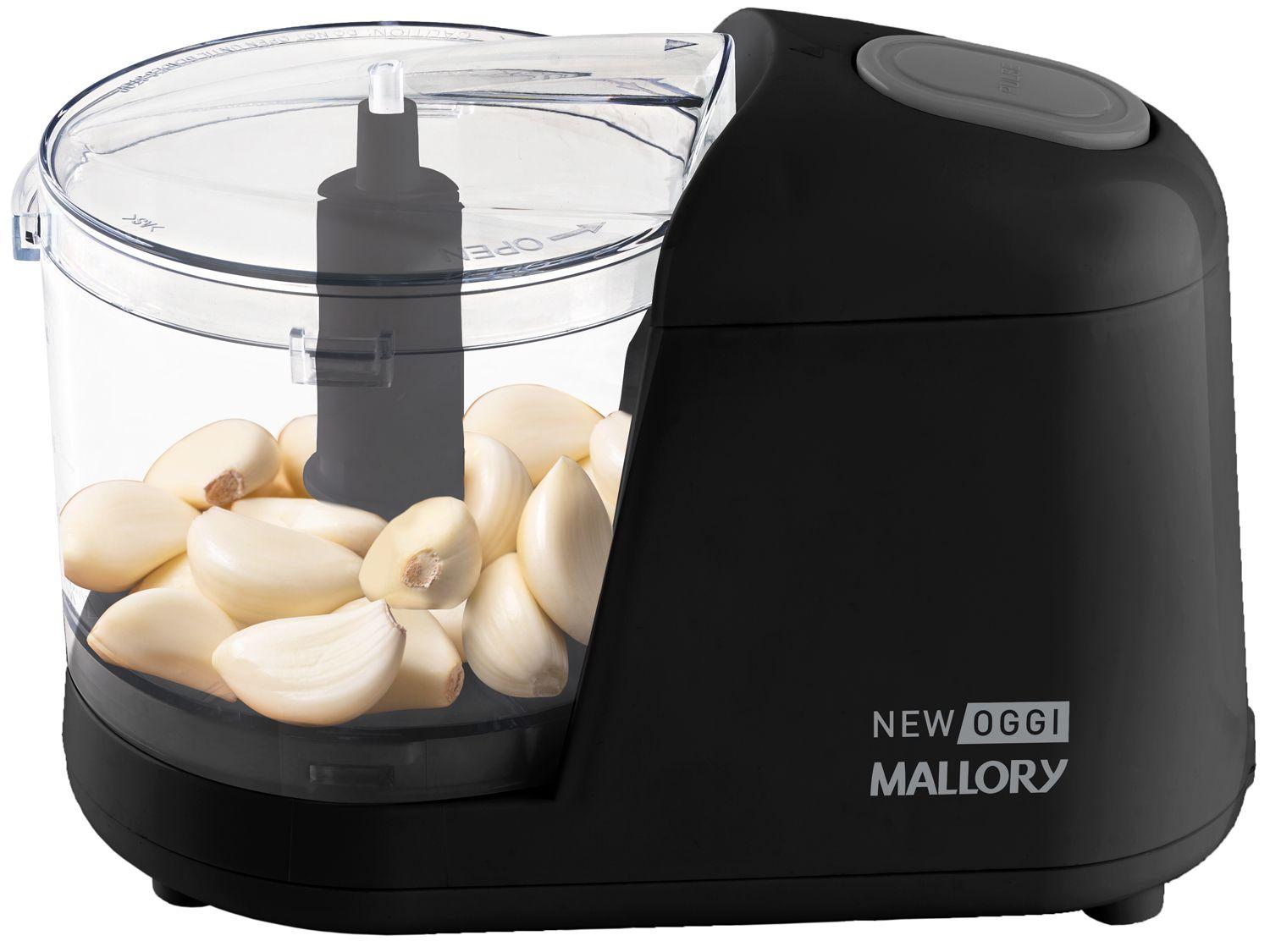 Mini Processador de Alimentos Mallory Preto New Oggi 3 em 1 150W