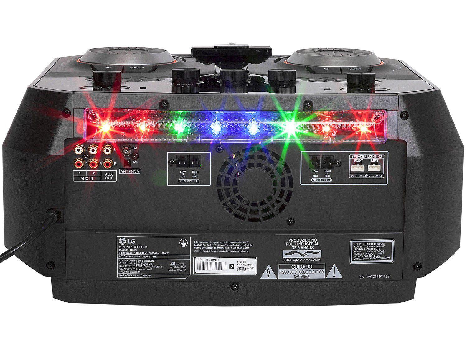 Mini System LG Bluetooth 4100W CD Player - AM/FM MP3 USB Xboom CK99 ...