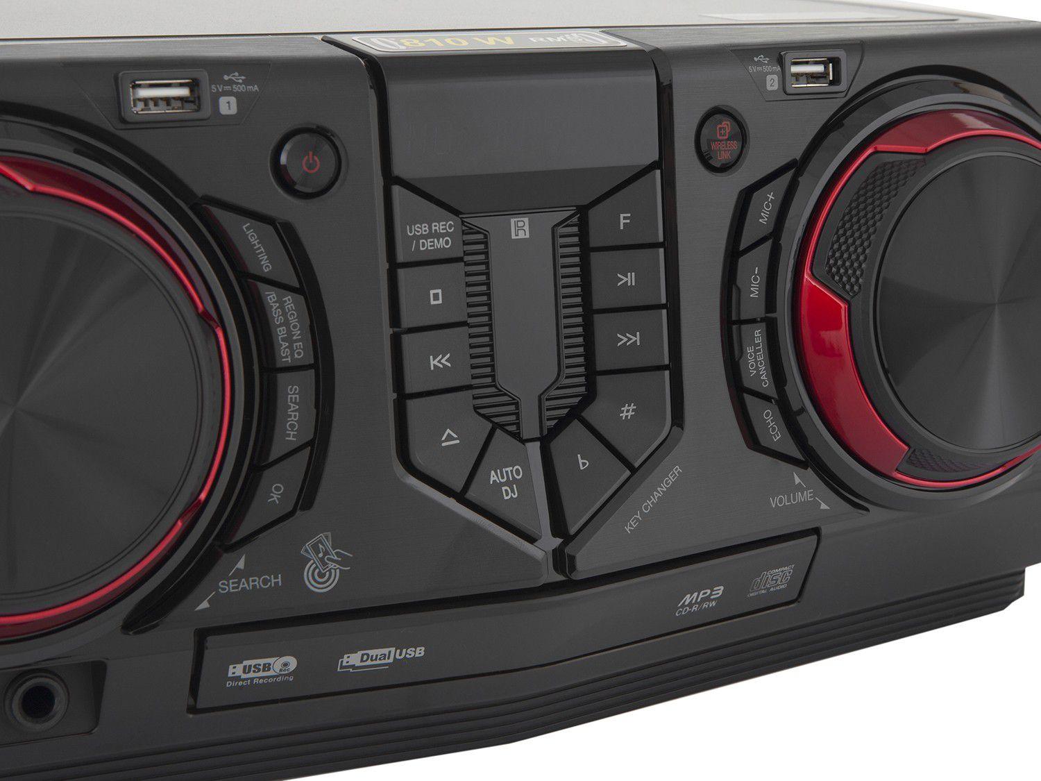 Mini System LG Bluetooth Dual USB MP3 CD Player - Rádio AM/FM 810W ...