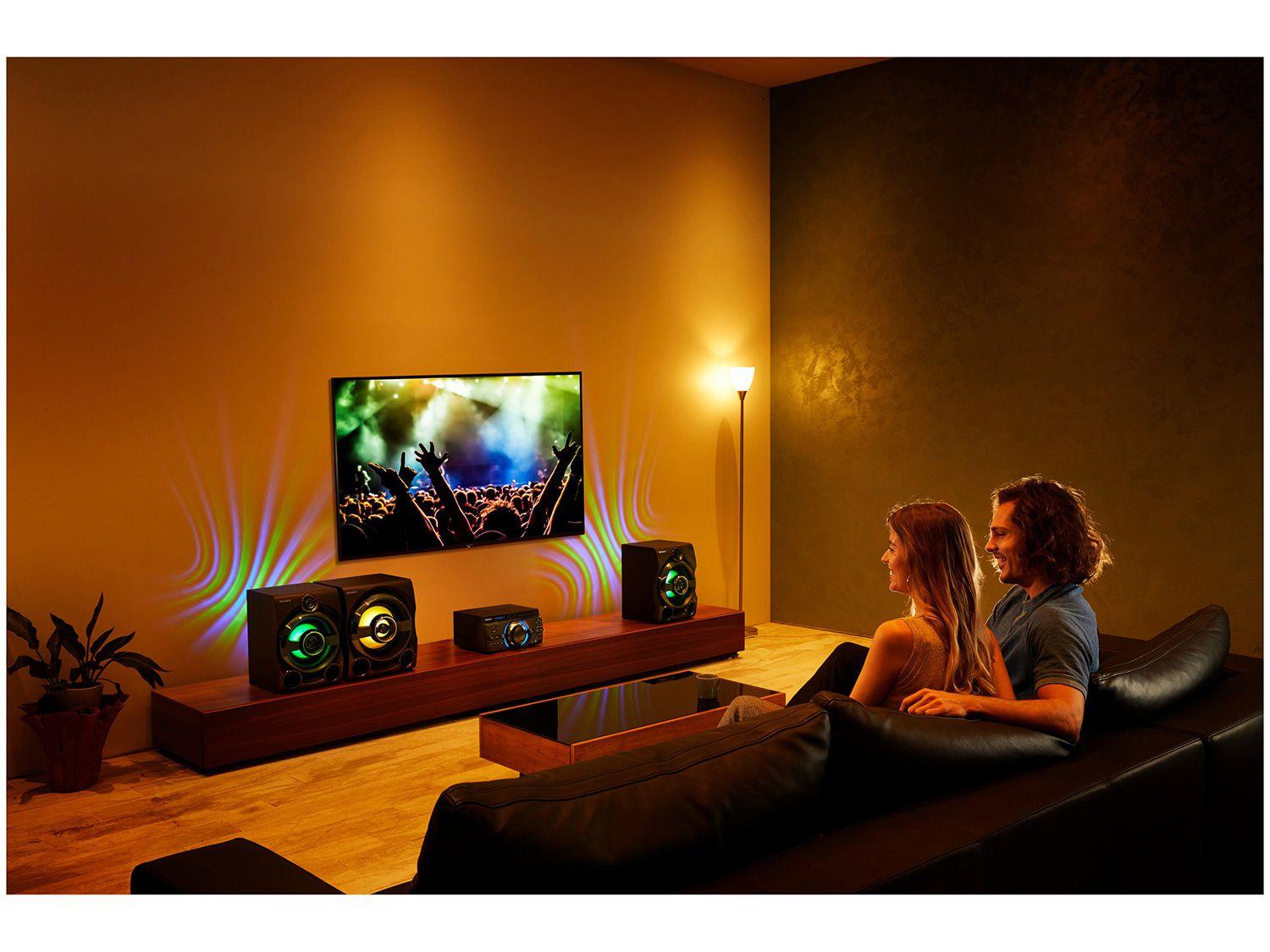 Mini System Sony Bluetooth DVD USB MP3 CD Player - Rádio FM 2150W 2 ...