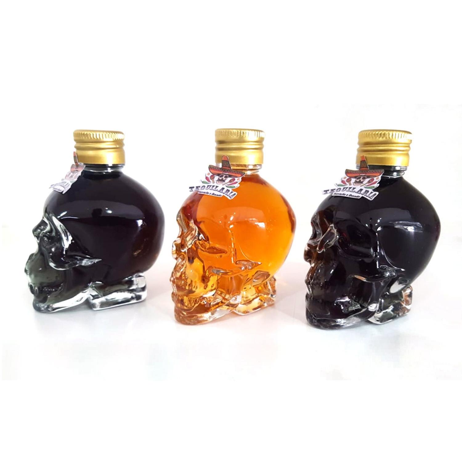 Mini Tequila Artesanal Garrafinha Caveira kit 6 unid. - TEQUILARIA ...