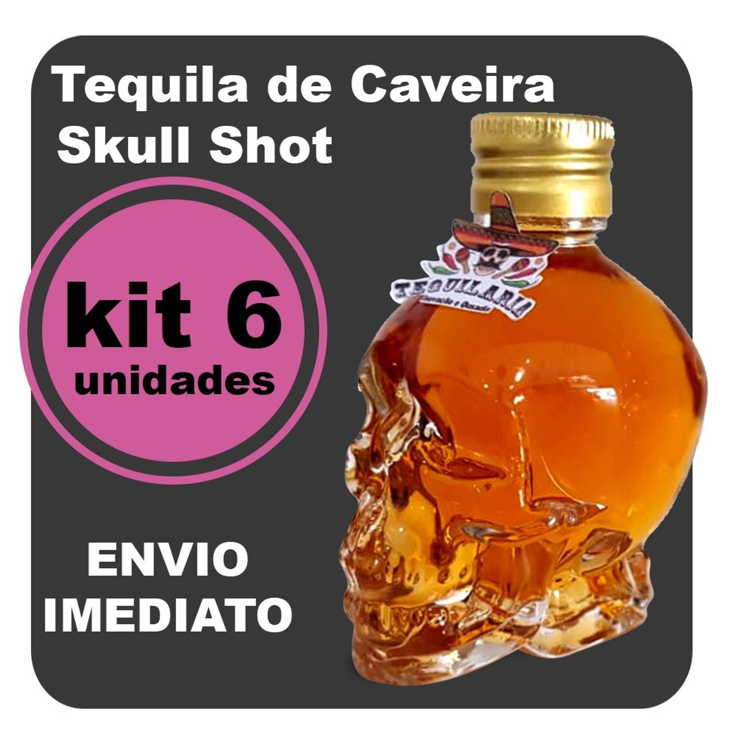 Mini Tequila Artesanal Garrafinha Caveira kit 6 unid. - TEQUILARIA ...