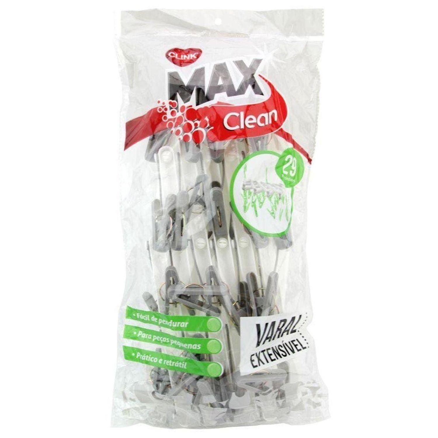 Mini Varal Extensível 29 Prendedores Plástico 38cm - Clink - Varal ...