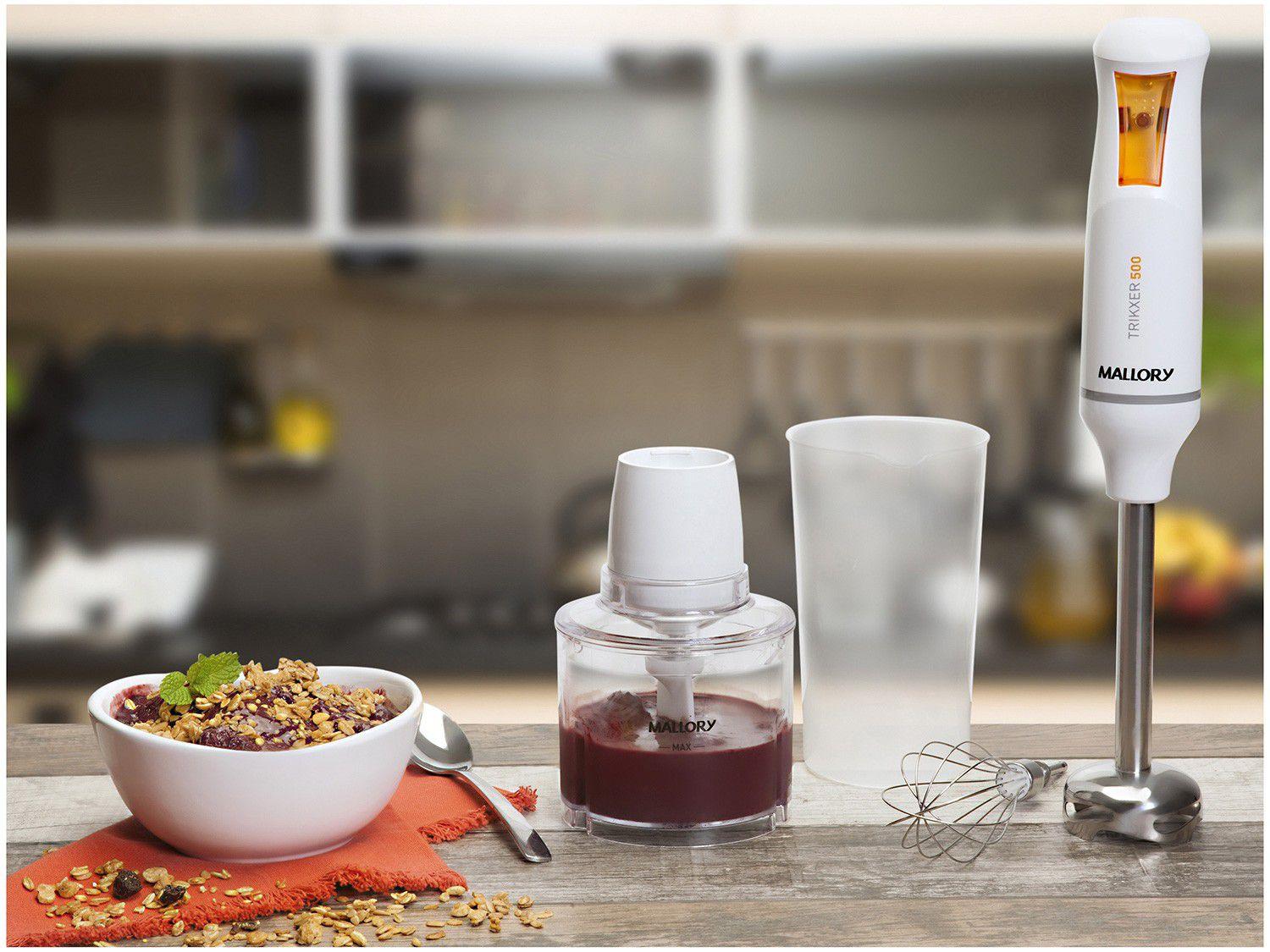 Mixer Mallory 3 em 1 Branco 500W - Trikxer 500 1 Velocidade - Mixer ...