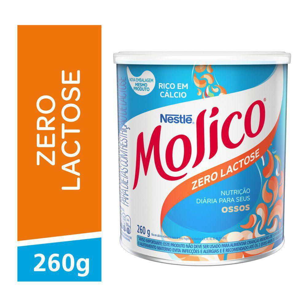 Molico Zero Lactose Lata 260g - Complemento Alimentar Adulto - Magazine ...