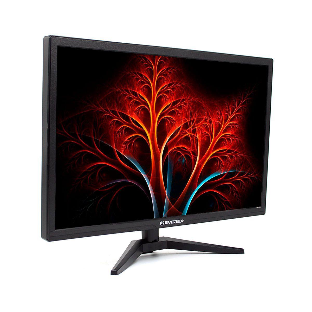 Monitor Everex 19” Widescreen, HD (1400x900), HDMI/VGA/Vesa, Preto ...