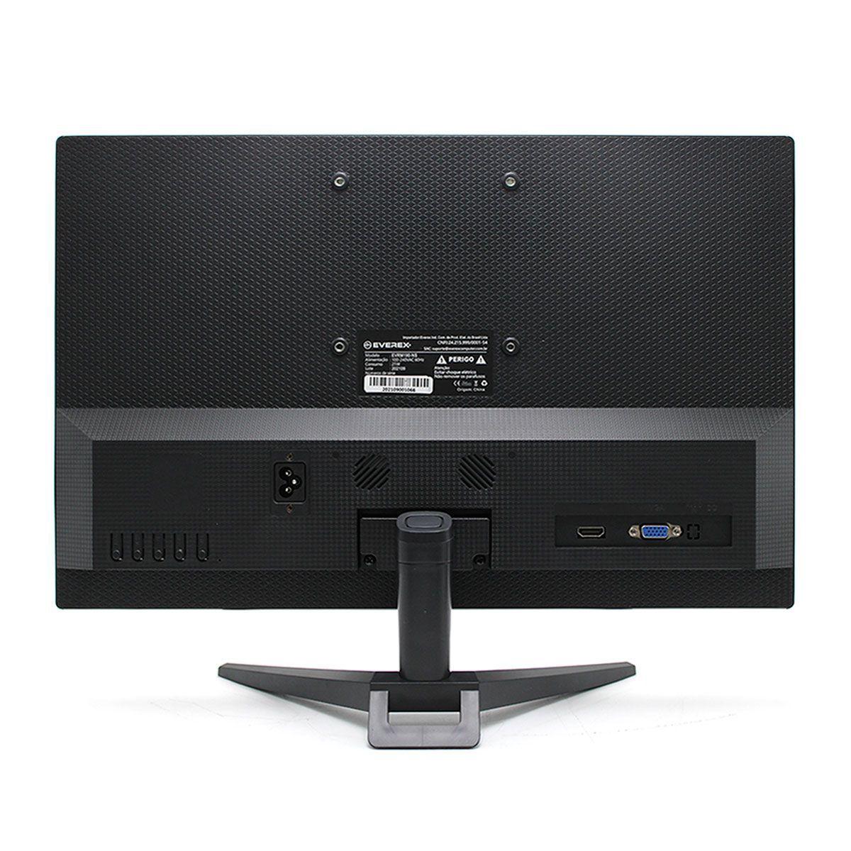 Monitor Everex 19” Widescreen, HD (1400x900), HDMI/VGA/Vesa, Preto ...