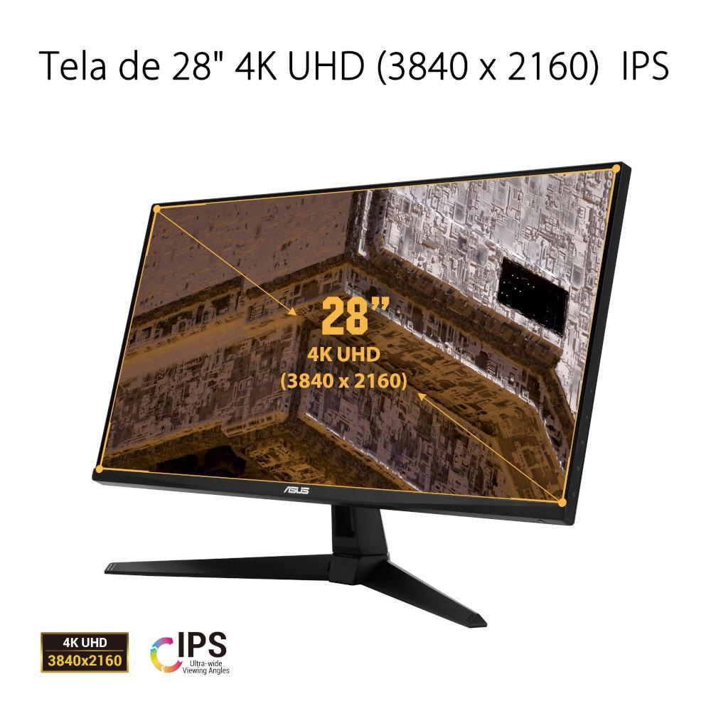 Monitor Gamer Asus TUF 28' IPS, 60 Hz, 4K UHD, FreeSync, HDR 10, HDMI ...