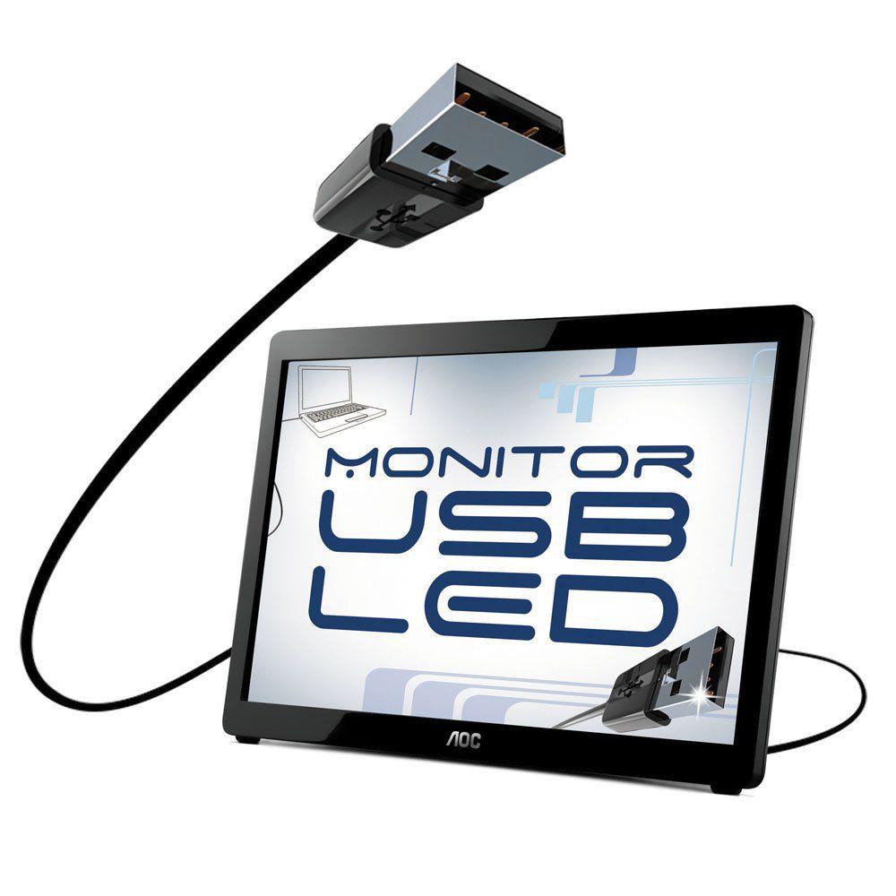 Monitor LED AOC 15.6 Polegadas USB Auxiliar E1649FWU - Monitor para ...