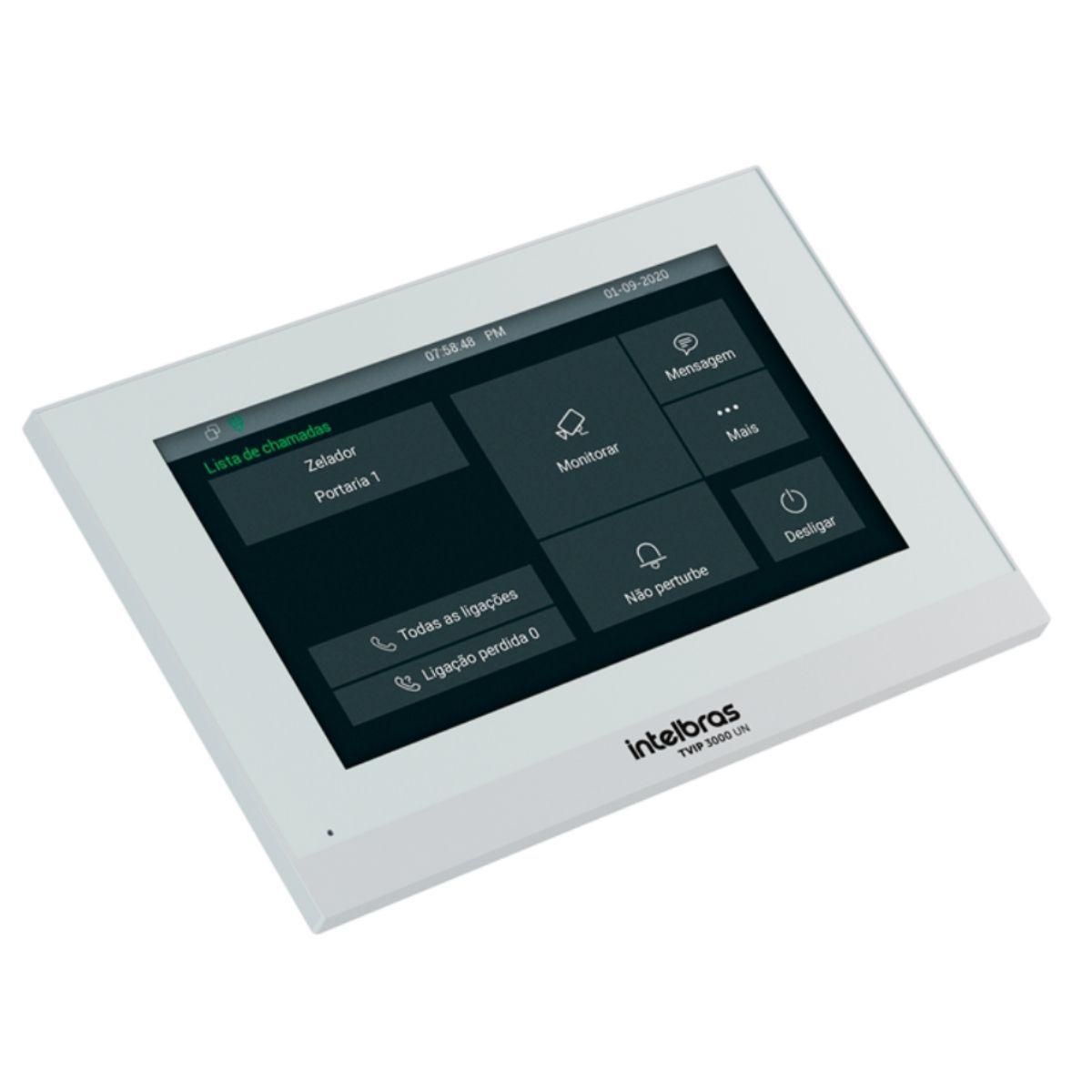 Monitor Video Porteiro Branco IP TVIP3000 UN Intelbras - Vídeo Porteiro ...