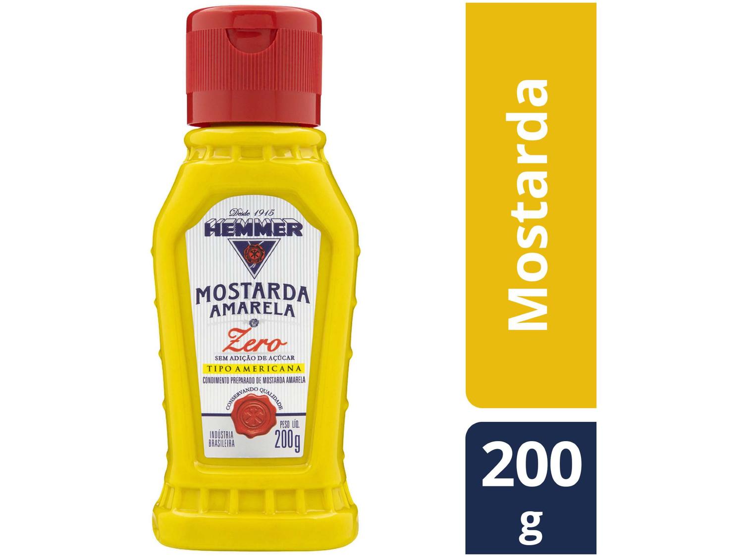 Mostarda Amarela Tradicional Zero Hemmer Tipo Americana 200g