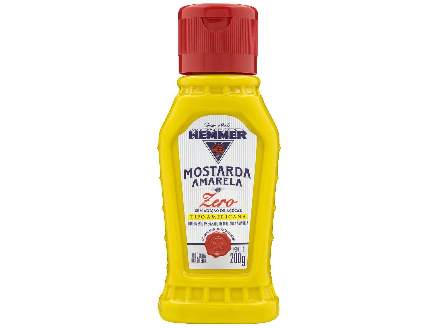 Mostarda Amarela Tradicional Zero Hemmer Tipo Americana 200g