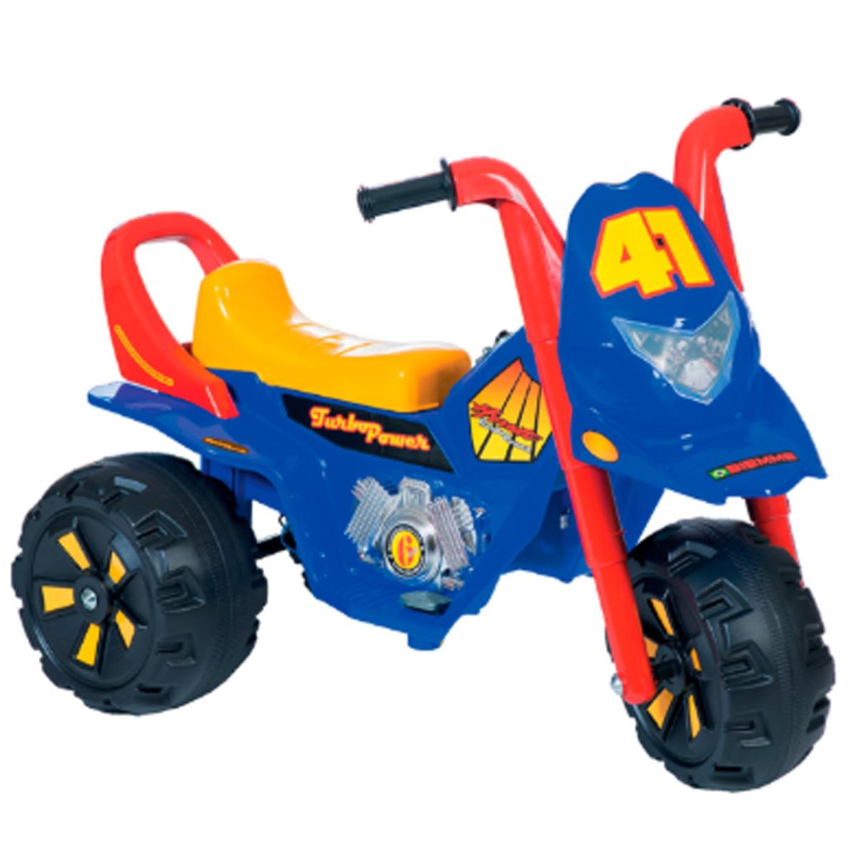 Moto Elétrica Grande Motoca Triciclo Até 35 Kg Menino Azul - Biemme ...