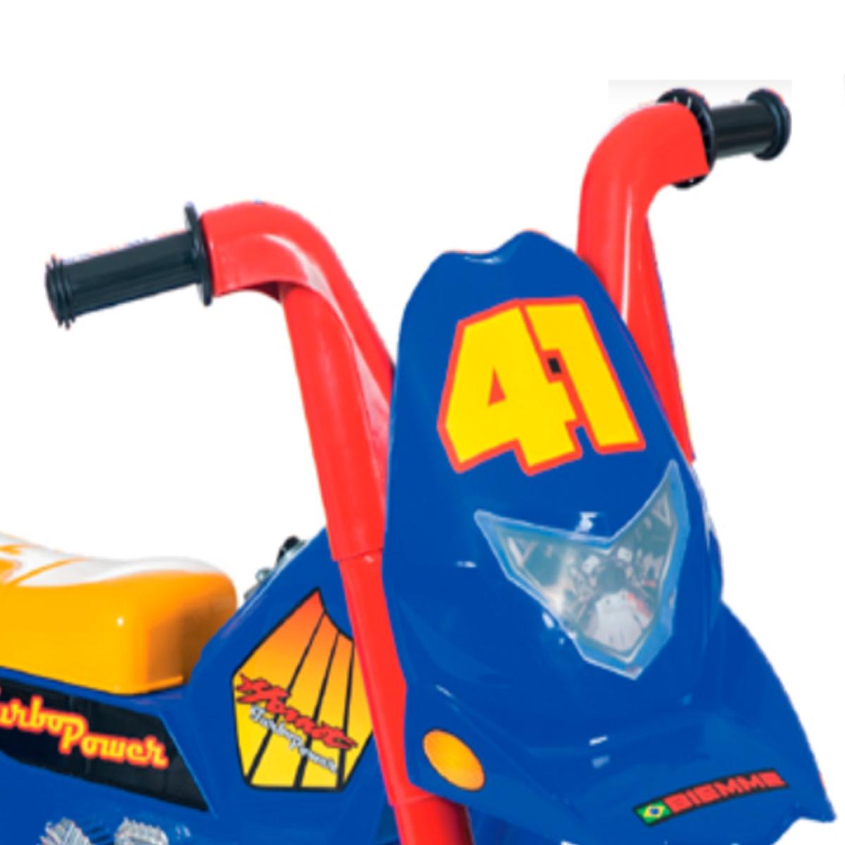 Moto Elétrica Grande Motoca Triciclo Até 35 Kg Menino Azul - Biemme ...