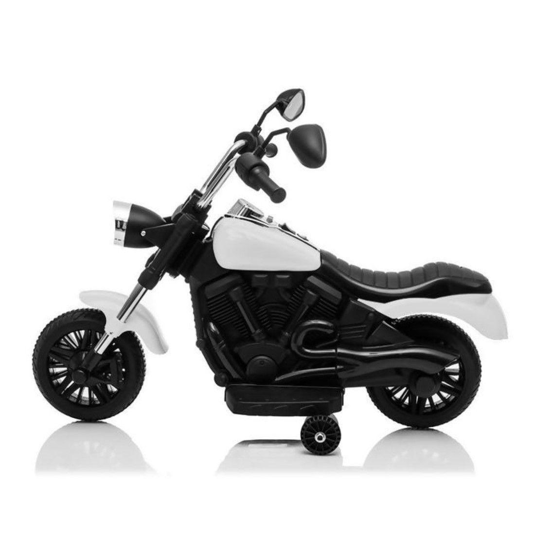 Motocicleta Branca Infantil Eletrica 6v + Rodinha Bang Toys - Moto ...