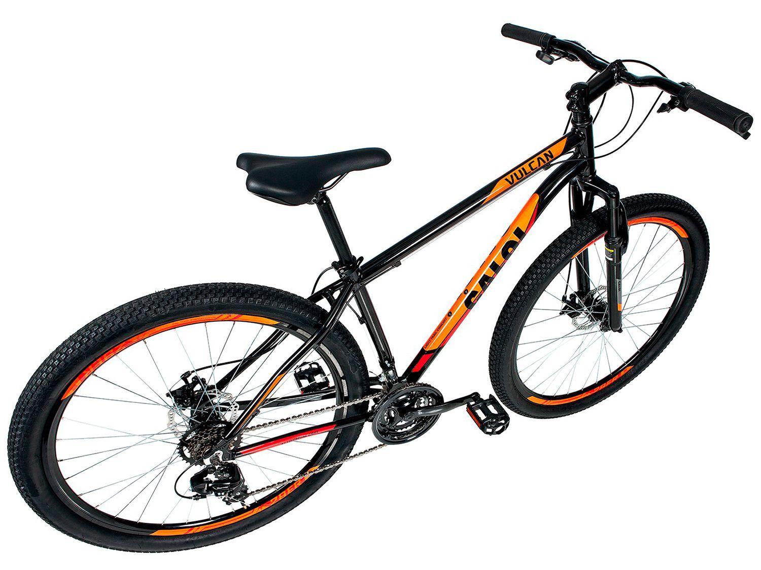 Mountain Bike Aro 29 Caloi Vulcan de Alumínio Freio a Disco 21 Marchas