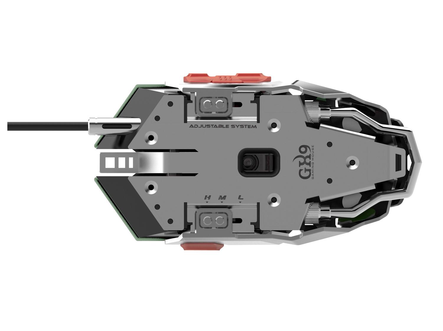 Mouse Gamer Gamemax GX9 Metal 4000dpi 10 Botoes Mecanico Usb Verde ...