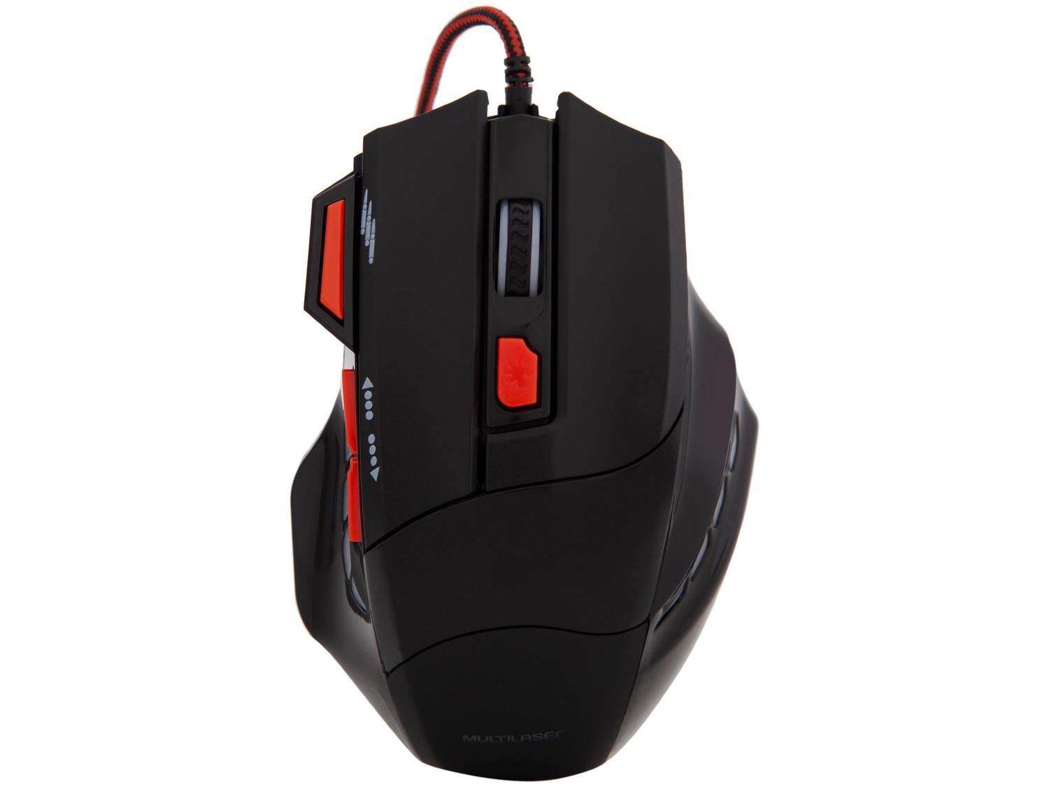 Mouse Gamer Óptico 2400dpi Multilaser XGamer Fire Button