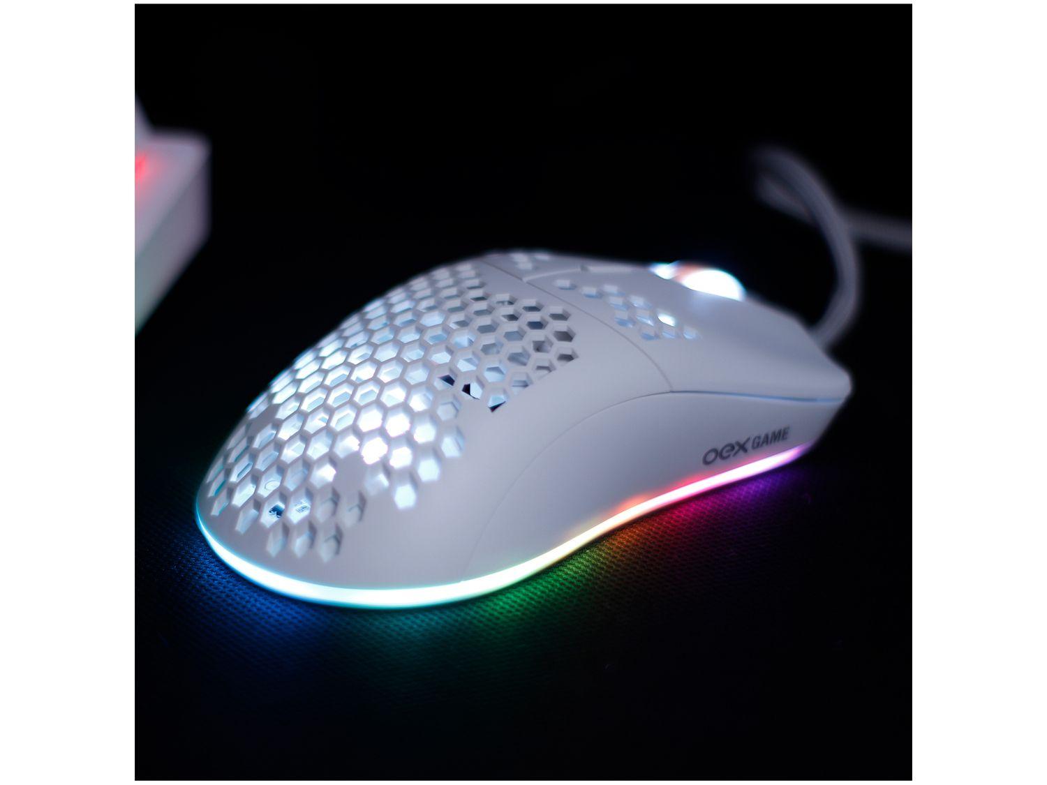 Mouse Gamer RGB OEX Game Óptico 7200DPI 7 Botões MS322 Dyon