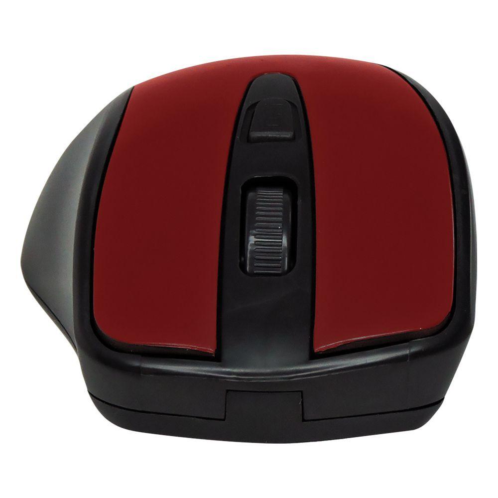 Mouse Óptico Moderno Wireless Sem Fio Usb 3200 Dpi Vermelho - Weibo ...