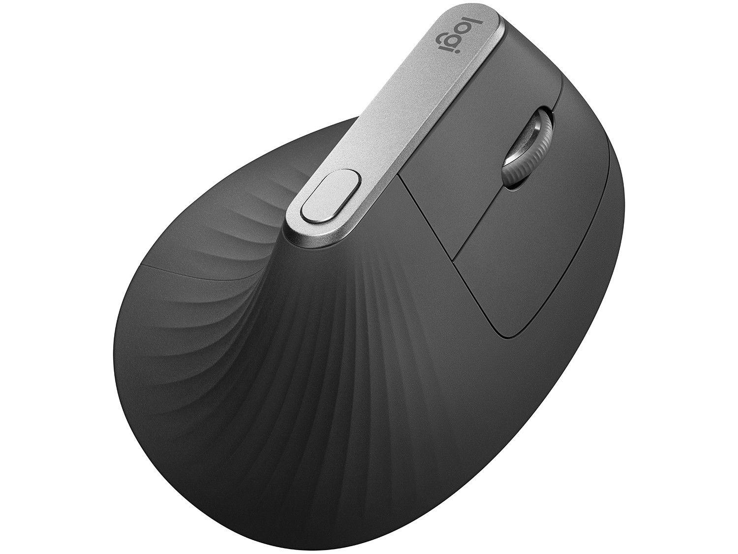 Mouse sem Fio Logitech Óptico 1600DPI - 4 Botões Mx Vertical Cinza ...