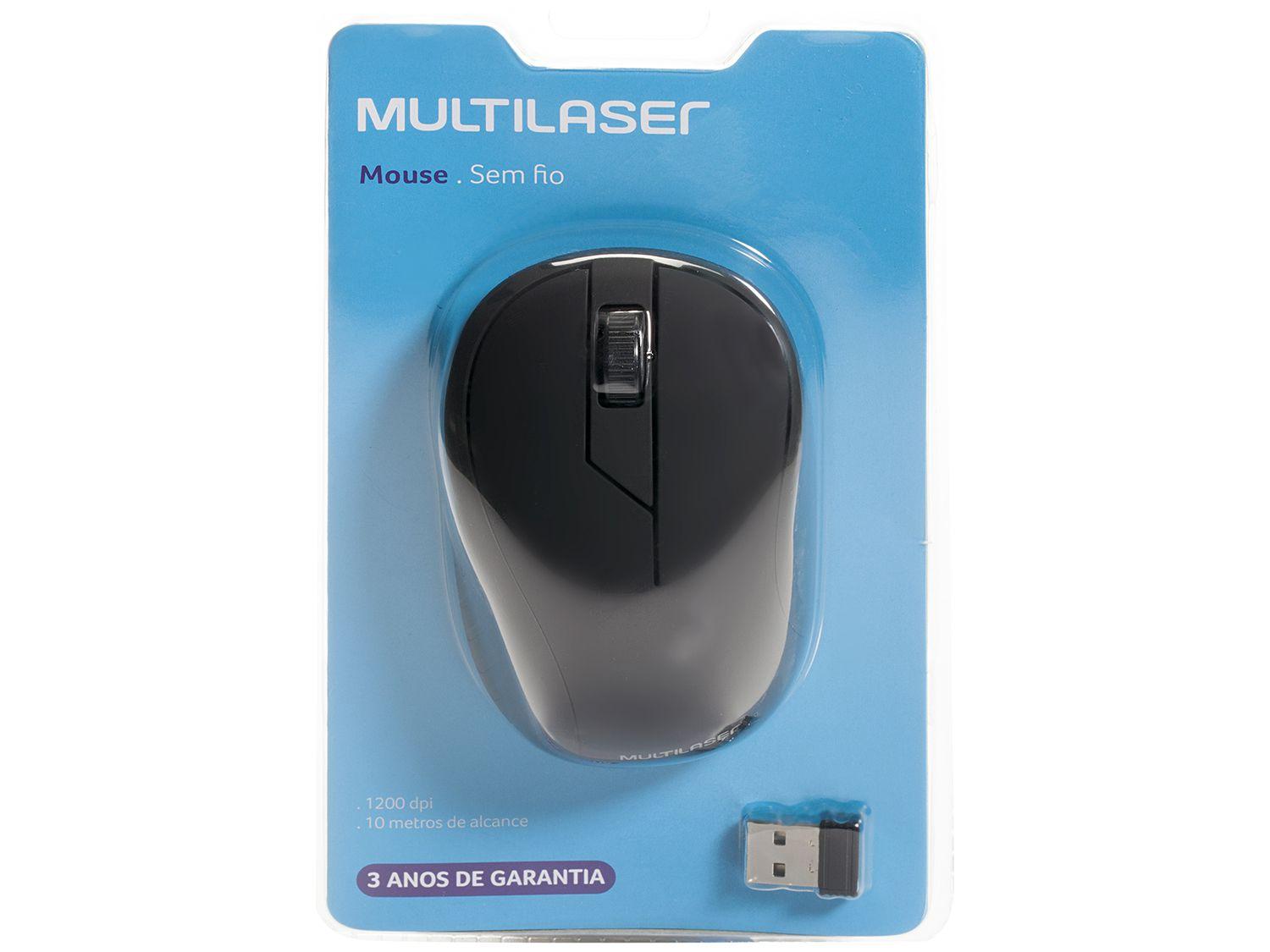 Mouse Sem Fio Multilaser Laser 1200dpi M0212