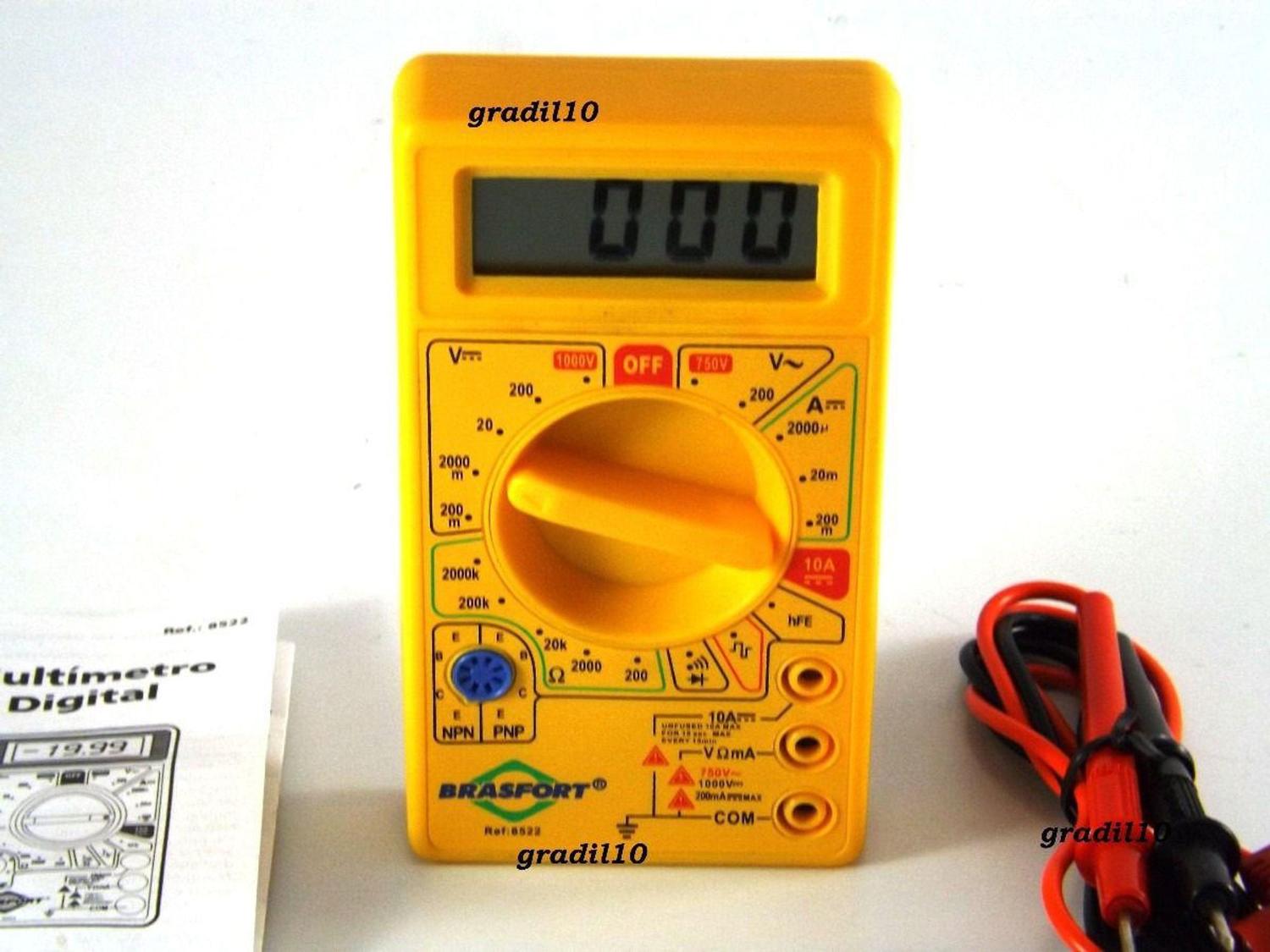 Multímetro Digital Com Alarme Sonoro Brasfort 8522 - Multímetro ...