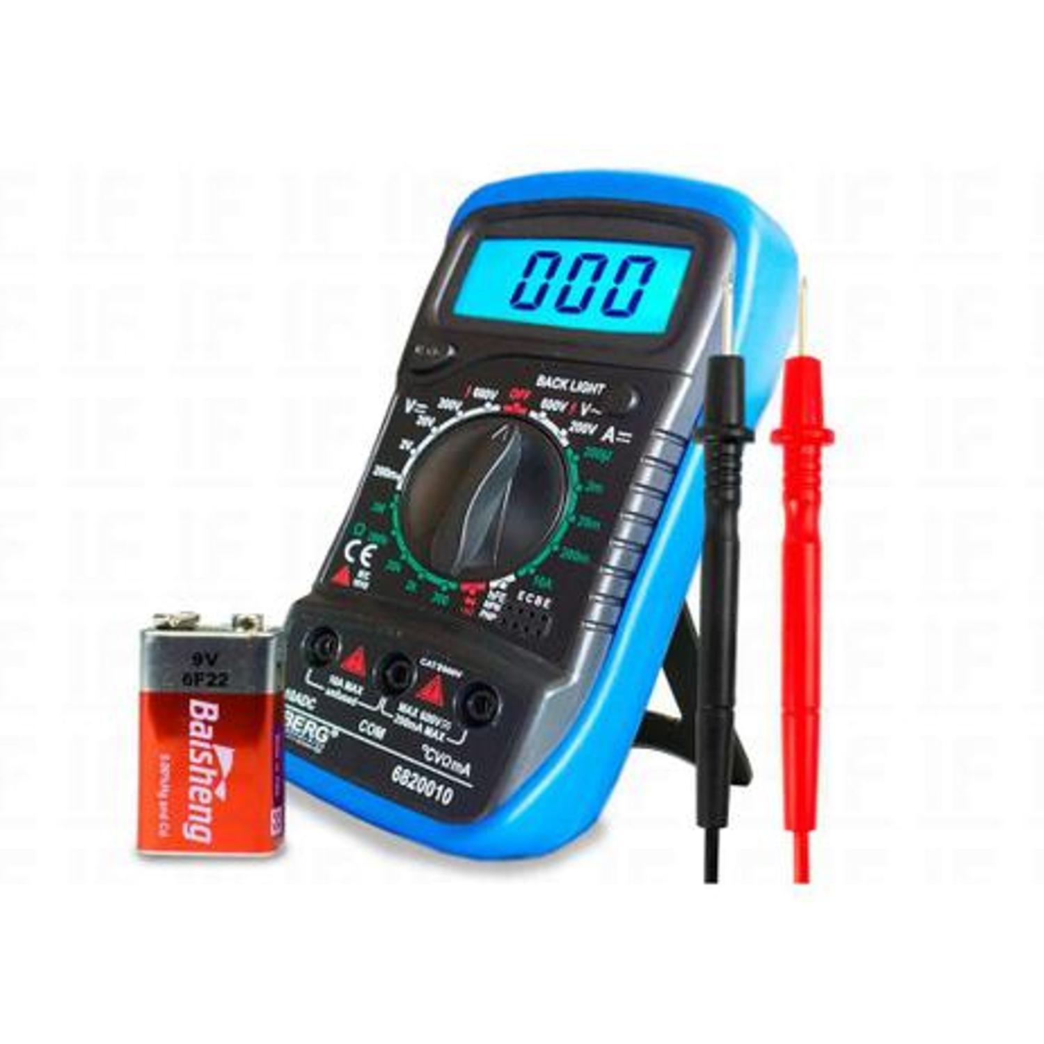 Multímetro Digital Portátil Visor Digital Iluminado - Corneta Berg ...