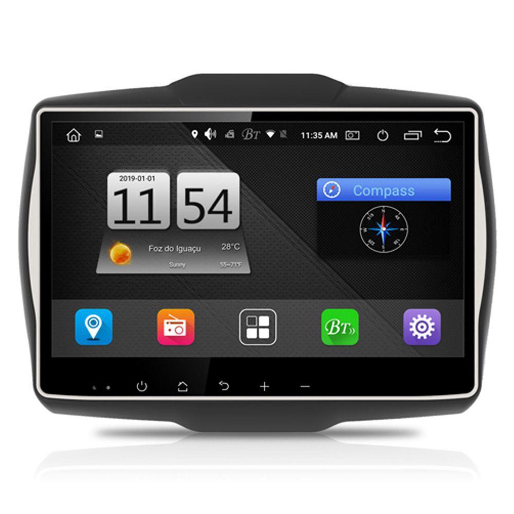 Multimídia M1 Jeep Renegade PCD Android 9.0 Tela de 10” Espelhamento Tv ...