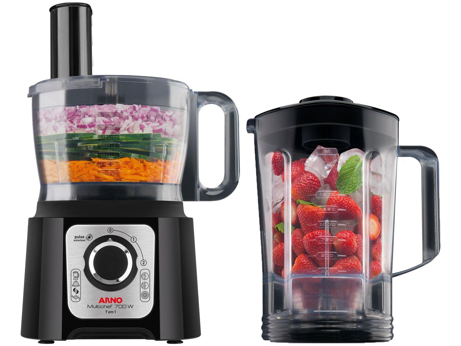 Multiprocessador de Alimentos Arno Preto Multichef MP70 7 em 1 700W