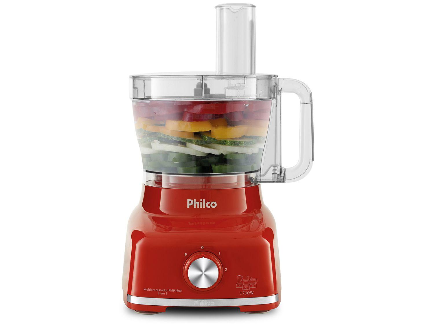 Multiprocessador de Alimentos Philco Vermelho PMP1600V 1700W