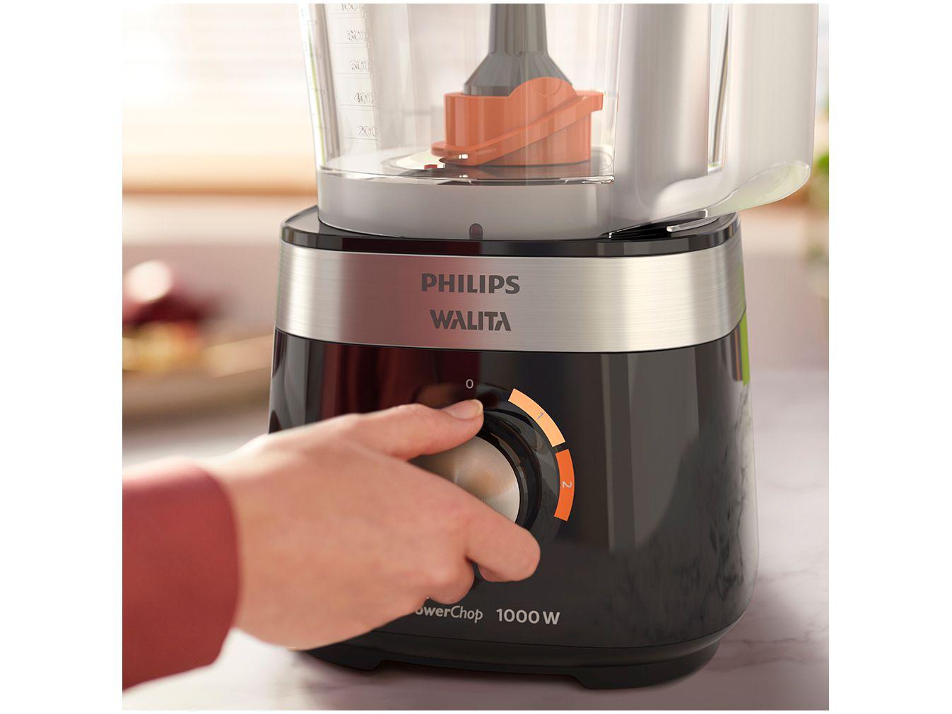 Multiprocessador de Alimentos Philips Preto PowerChop RI7303 1000W