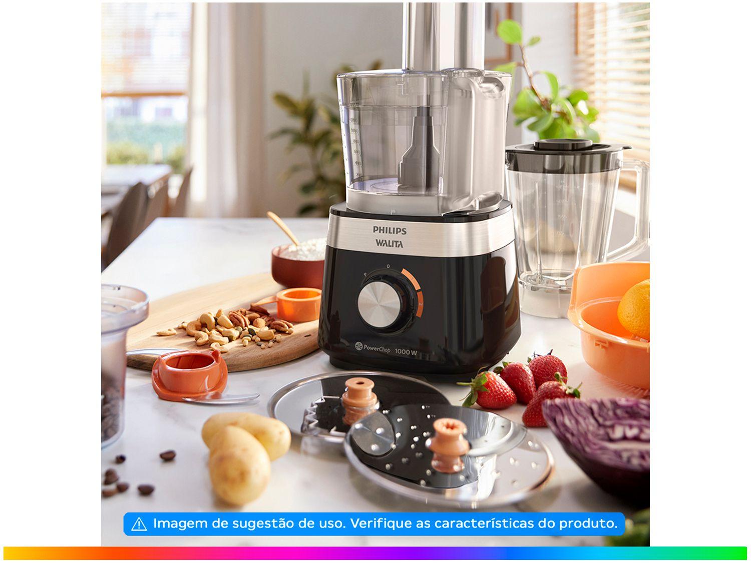 Multiprocessador de Alimentos Philips Preto PowerChop RI7303 1000W