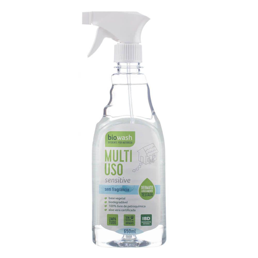 Multiuso Natural Limpeza Geral Sensitive Sem Fragrância 650ml - BioWash ...