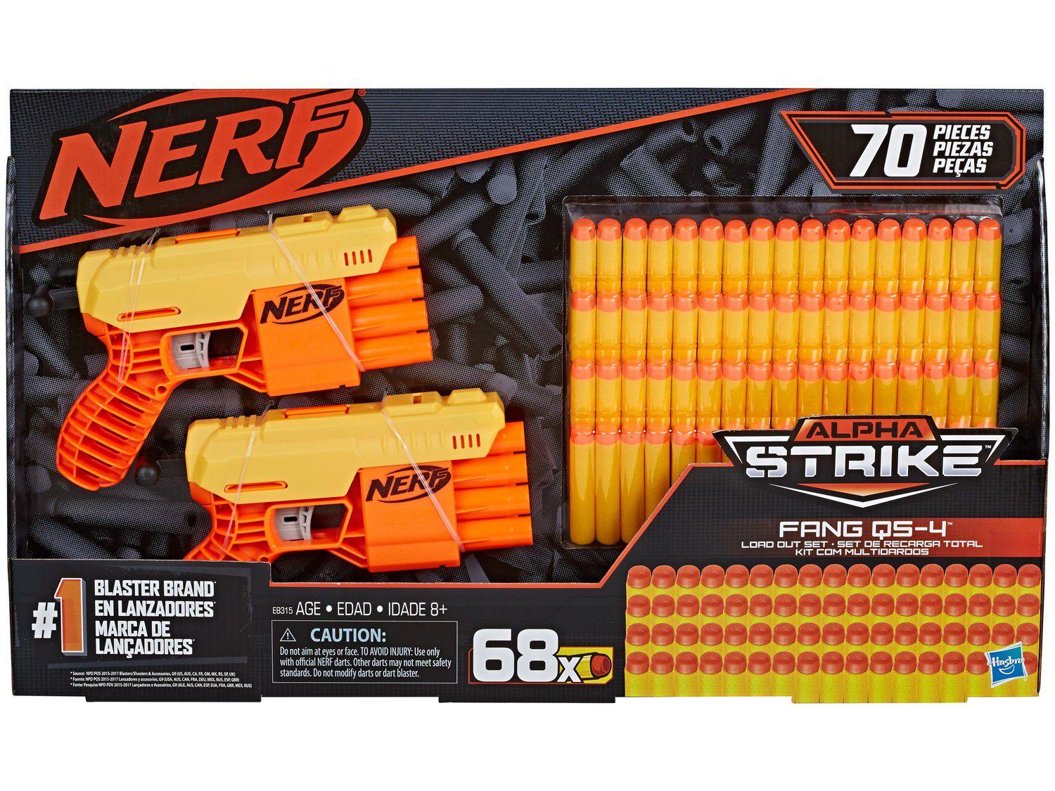 Nerf Alpha Strike Fang QS-4 Hasbro - 68 Dardos - Lançadores de Dardos ...