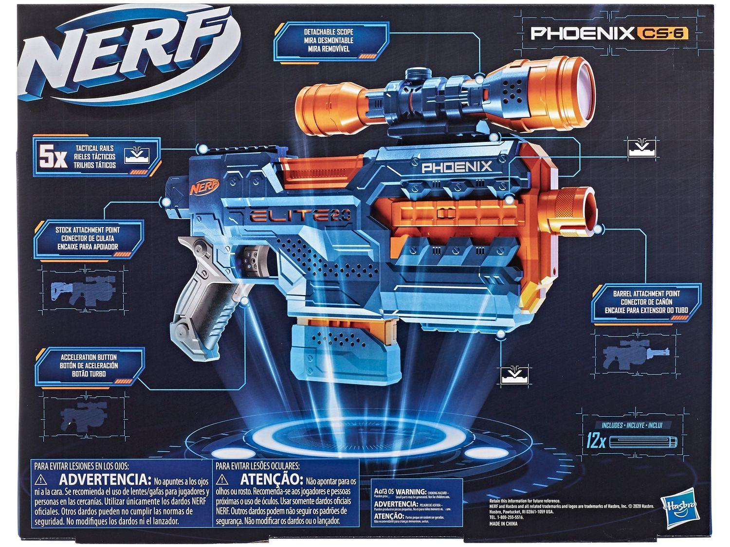 Nerf Elite 2.0 Phoenix CS-6 Hasbro 13 Peças