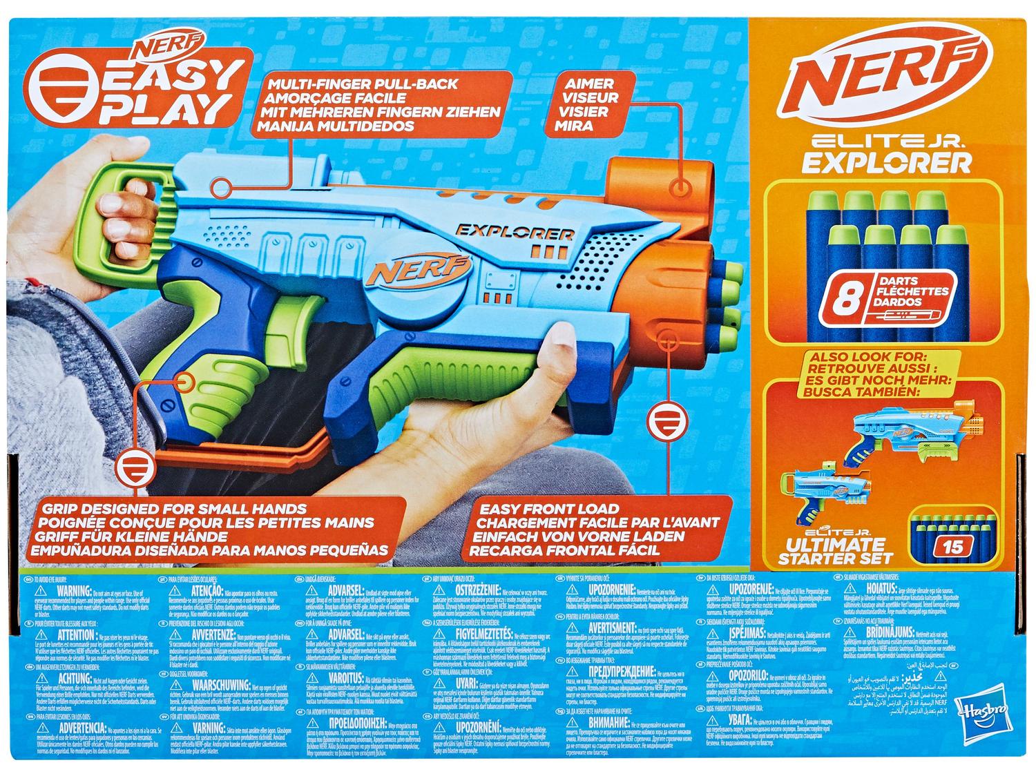 Nerf Elite Jr. Explorer Hasbro 9 Peças