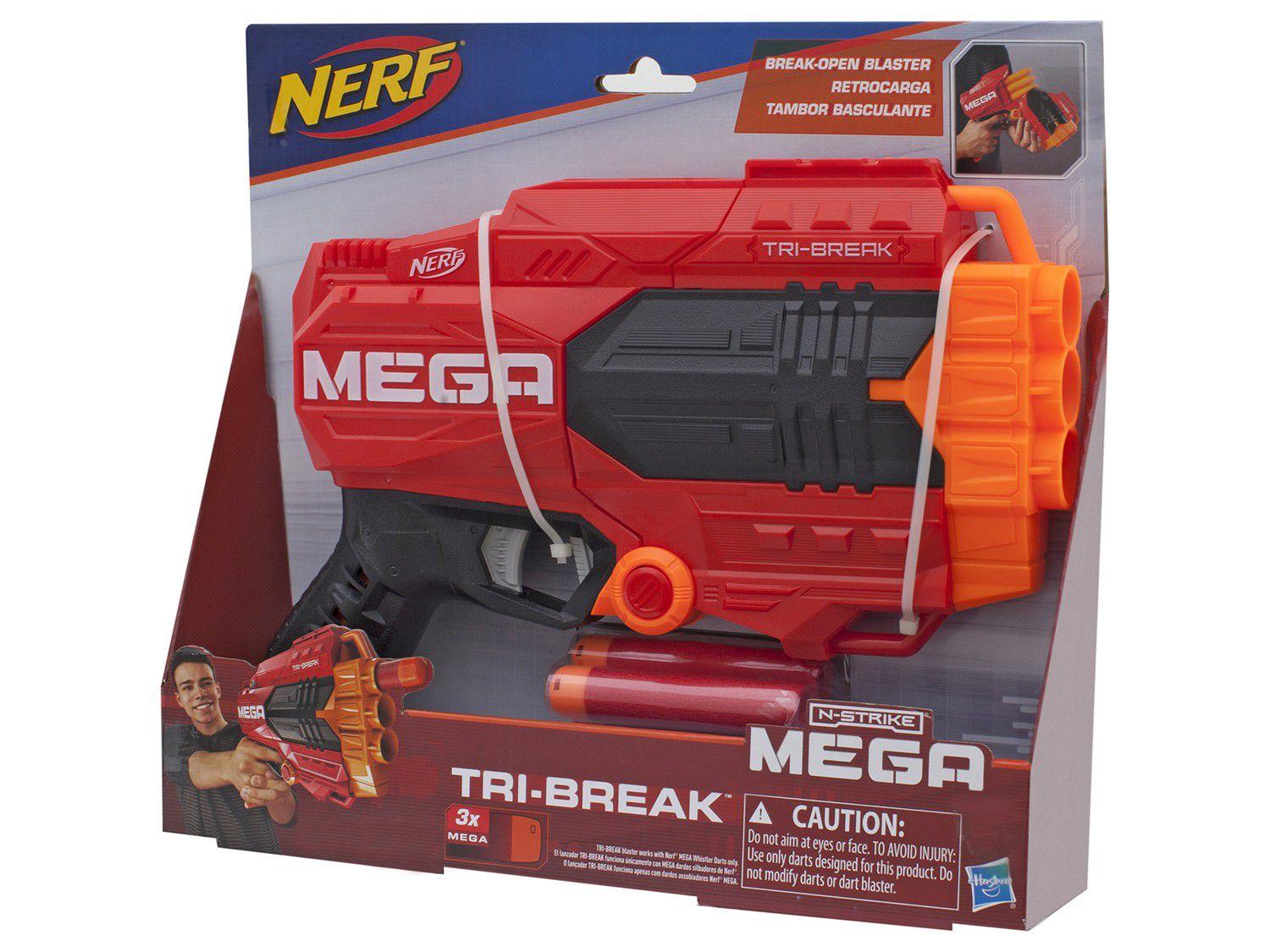 Nerf Mega Tri-Break Tambor Basculante Hasbro - 3 Dardos - Lançadores de ...